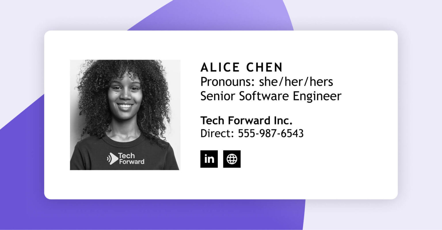 Examples of Pronouns in Email Signature: Visual & Placement Tips ...